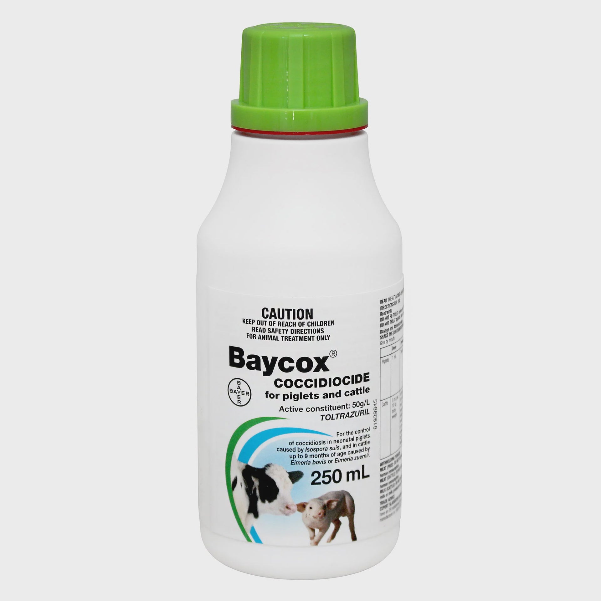 BAYCOX COCCIDIOCIDE PIG/CATTL 250ML | Blairs Produce | Albury/Wodonga